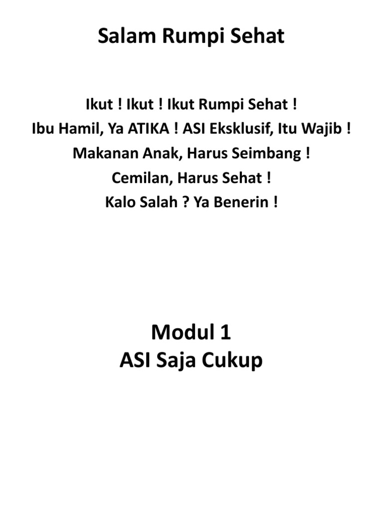 Salam Rumpi Sehat | PDF