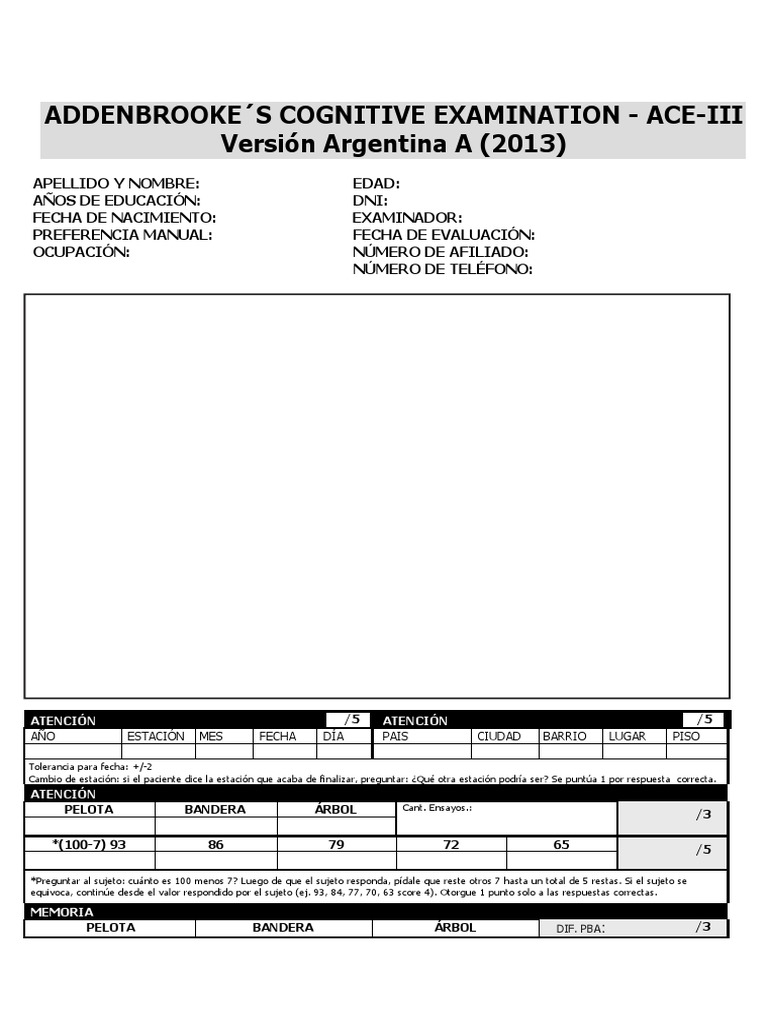 Ace Iii + Ifs PDF | Descargar gratis PDF | Ciencia cognitiva