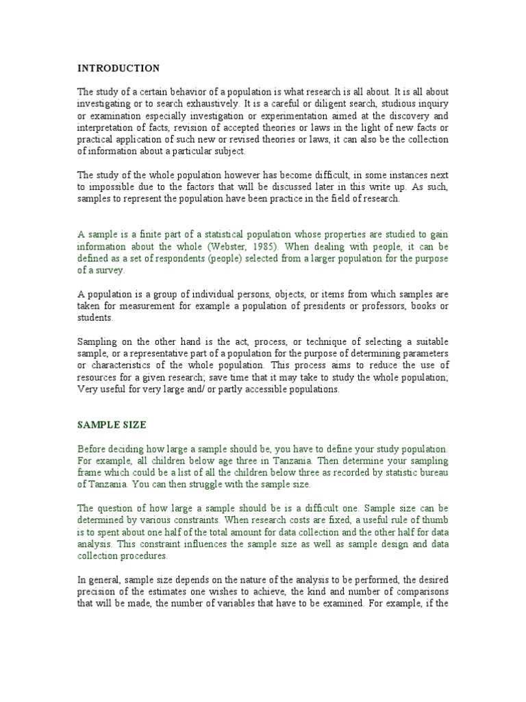 Sampling Assignment Pdf Sampling Statistics Experiment