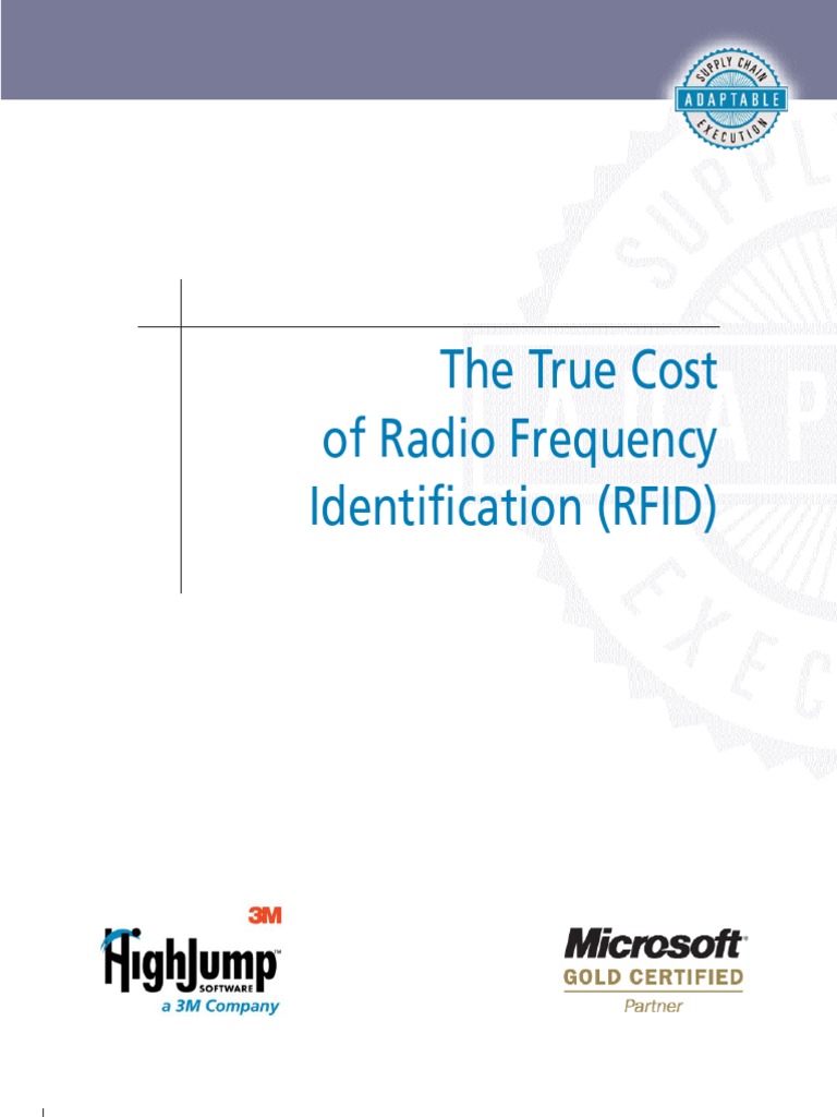 True Cost of Rfid | PDF | Radio Frequency Identification | Barcode