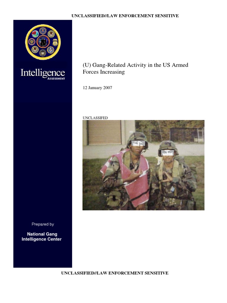 FBI Report On Gangs in The Military | Download Free PDF | Gang ...