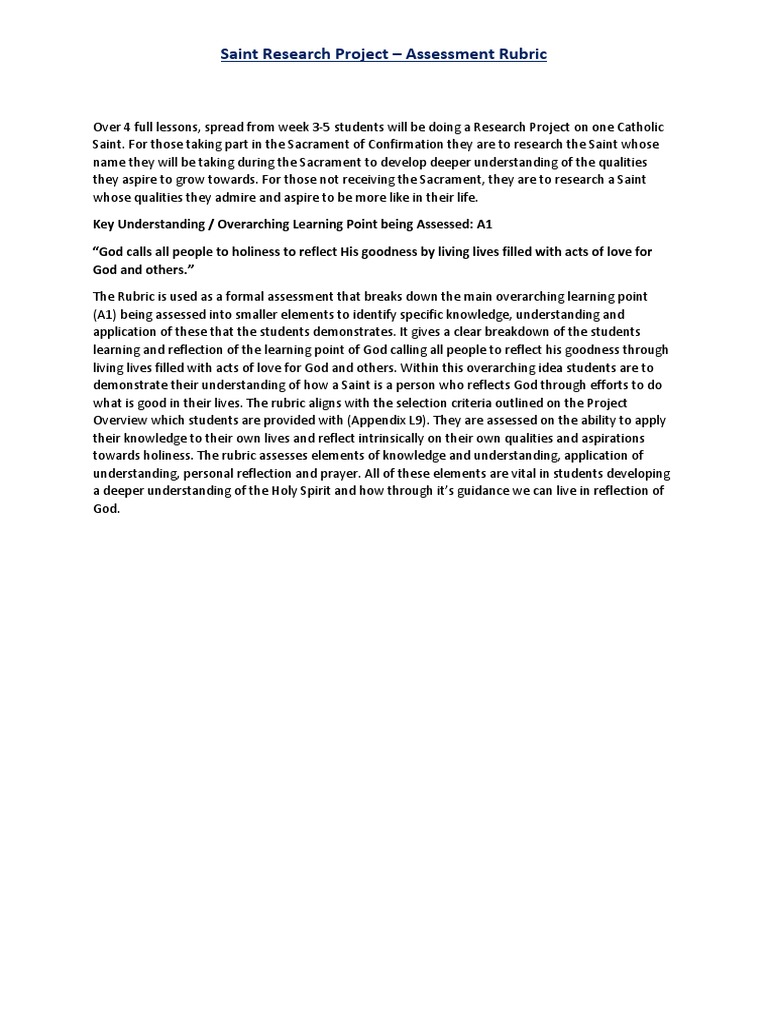 Saint Project Rubric Assessment | PDF | Educational Technology | Web Page