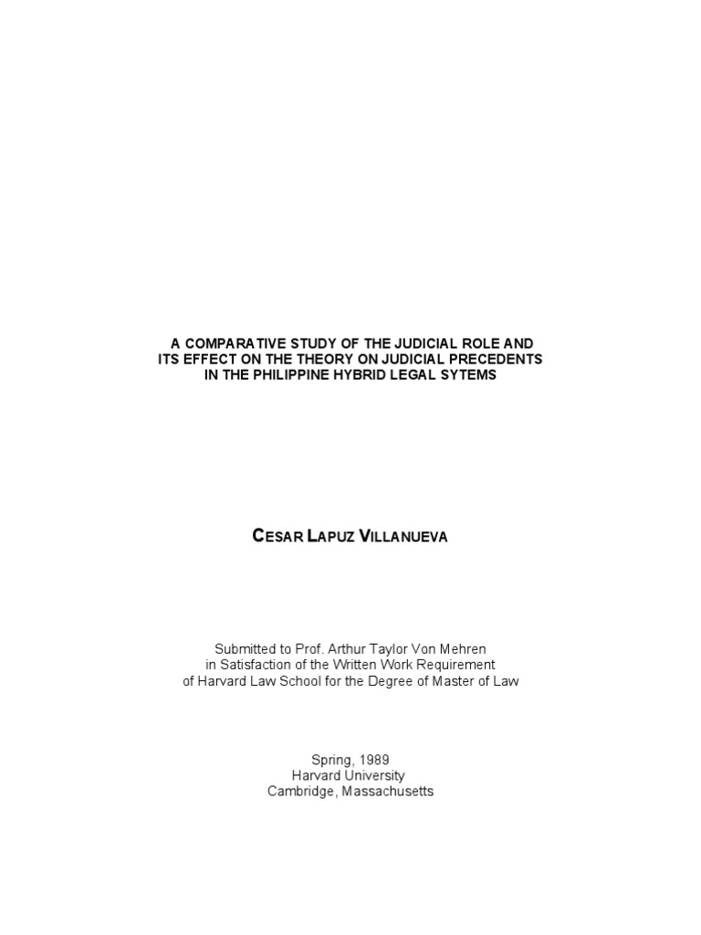 Philippine Hybrid Legal System | PDF | Precedent | Judiciaries