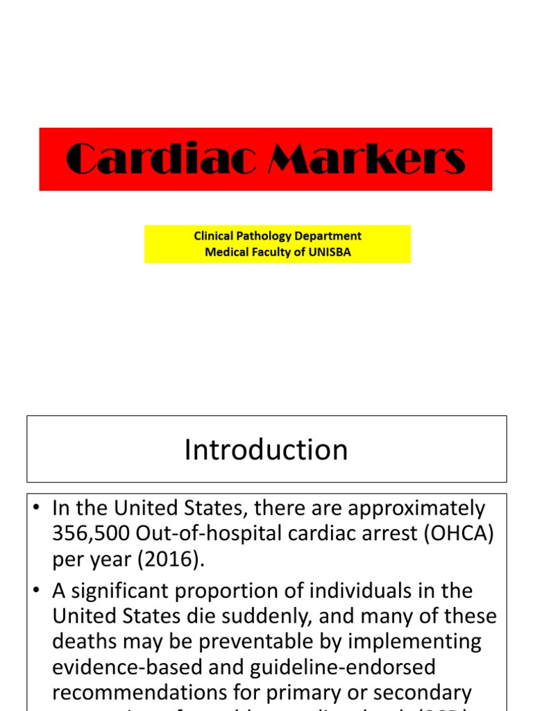 Cardiac Markers: Clinical Pathology Department Medical Faculty of ...