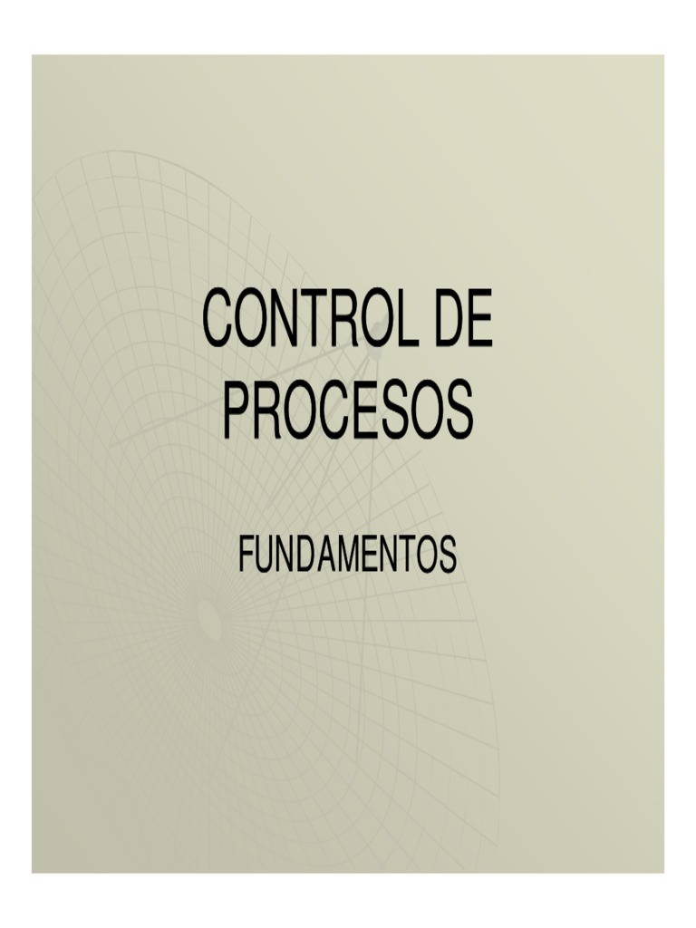 Fundamentos del Control de Procesos | PDF | Teoría de sistemas ...
