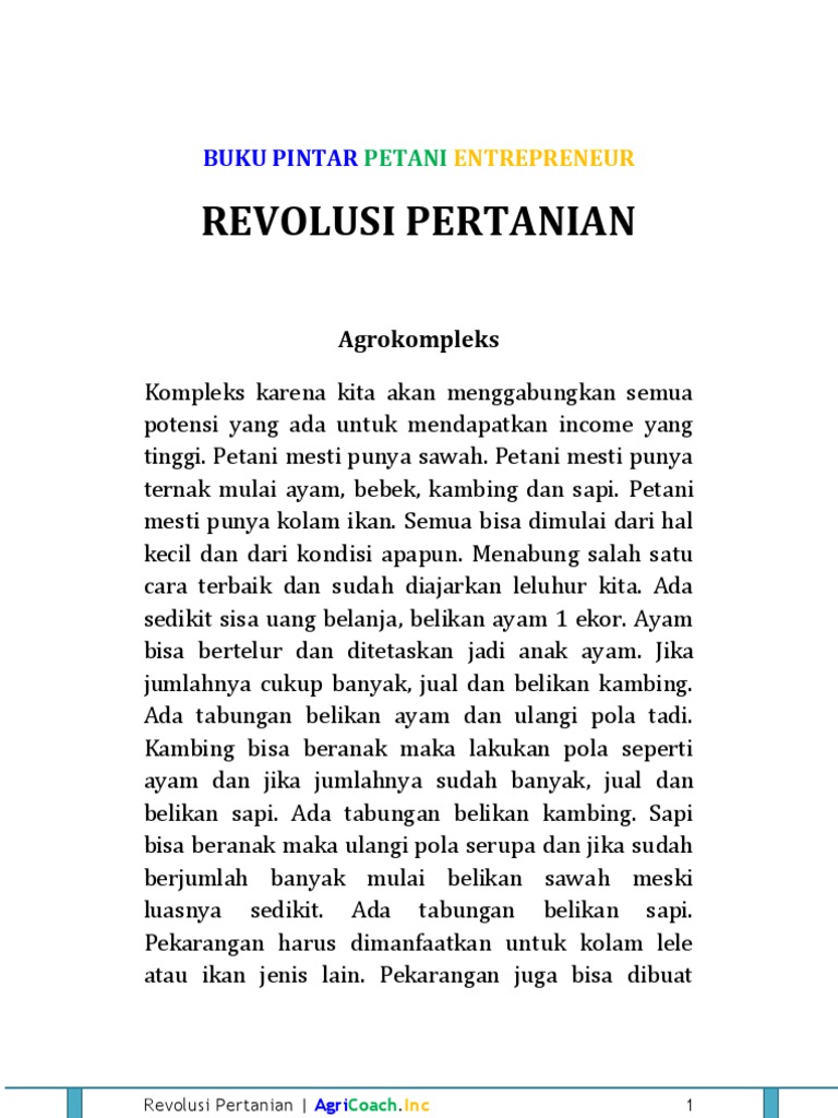 Revolusi Pertanian | PDF