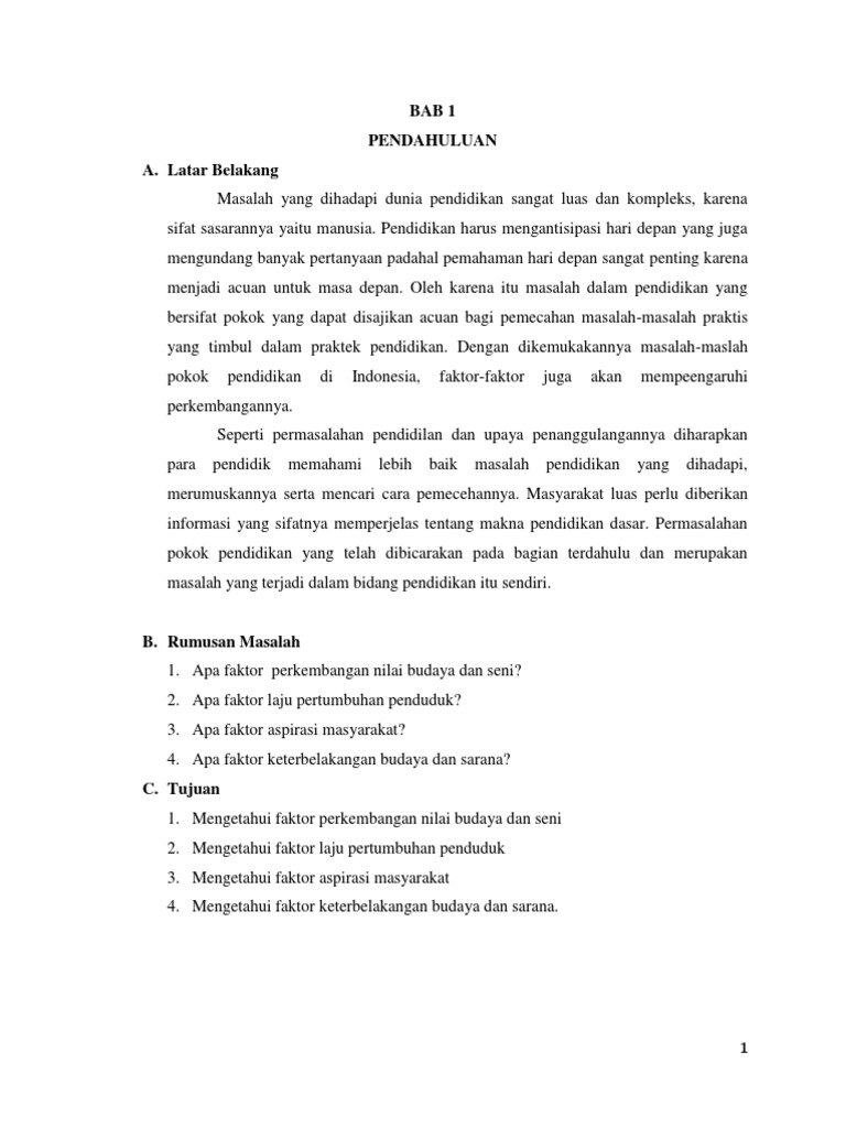 Makalah Ddip Faktor Yang Mempengaruhi Berkembangnya Masalah Pendidikan | PDF
