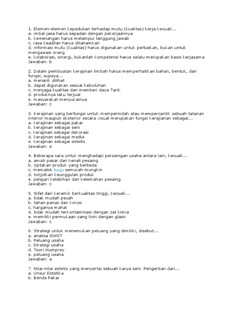 Ukk Pkwu Kelas Xi 2018 2019 Pdf