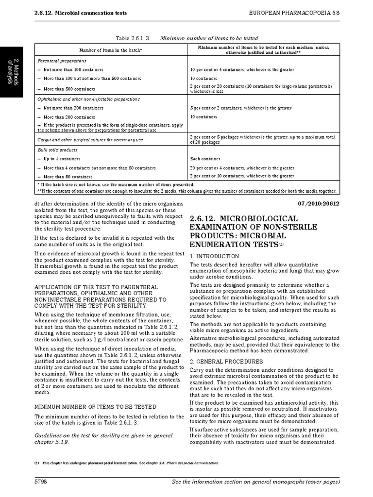 2 6 12 Microbial Enumeration Tests PDF | PDF | Colony Forming Unit ...