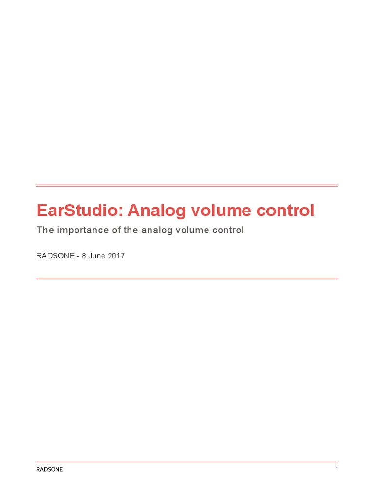 The Importance of The Analog Volume Control | PDF | Digital To Analog ...