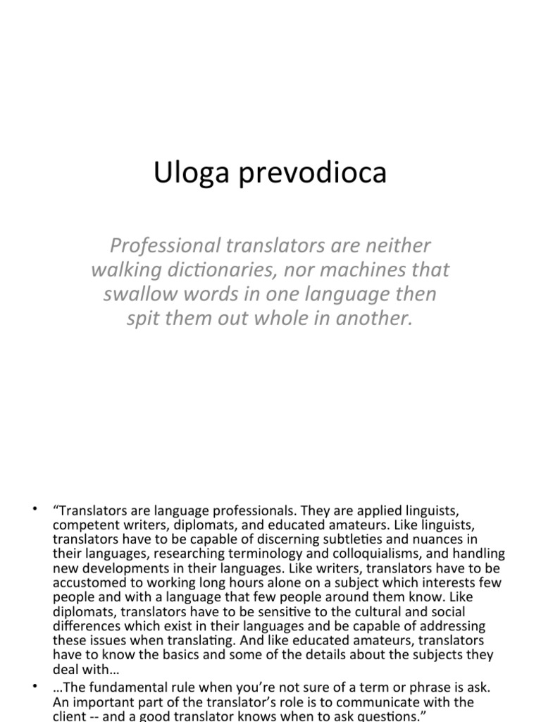 The Role of the Translator Explained | PDF | Translations | Idiom
