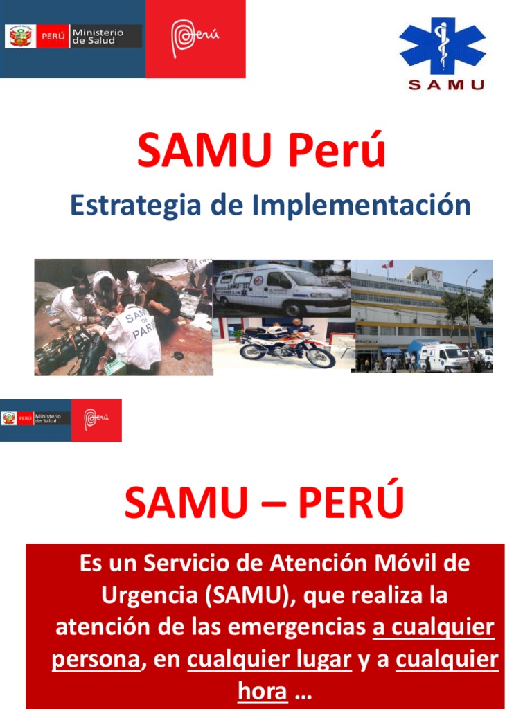SAMU Perú: Estrategia de Implementación | Servicios médicos de ...