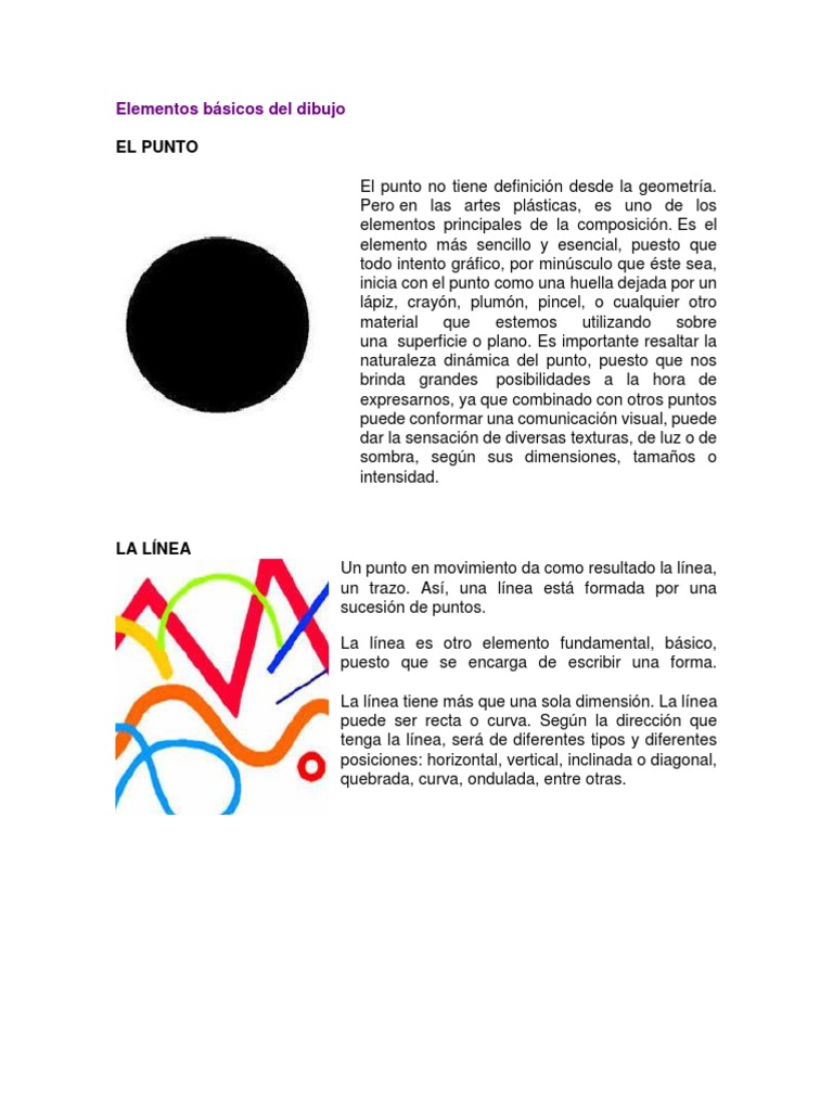 Elementos Básicos Del Dibujo | PDF | Espacio | Dibujo