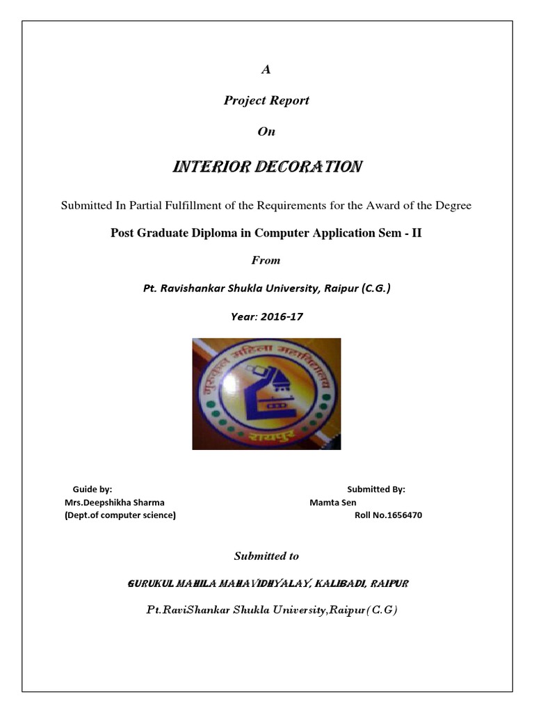 Interior Decoration Project Report | PDF | Software Testing | Software ...