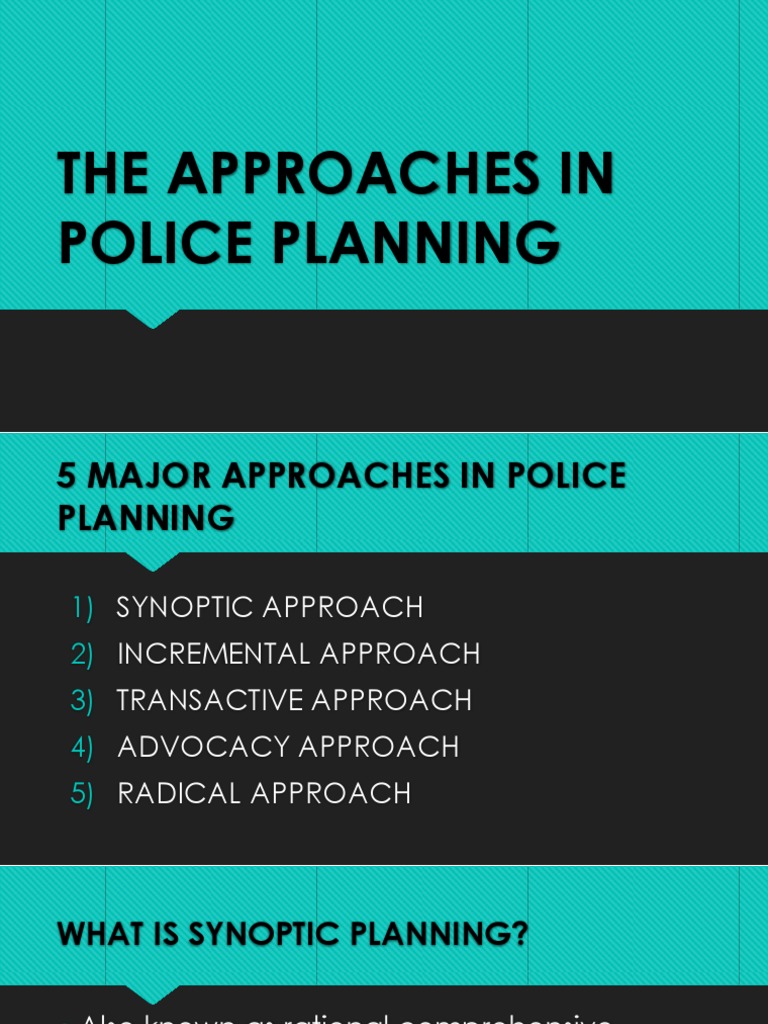 Police Planning and Approaches | PDF | Police | Cognition