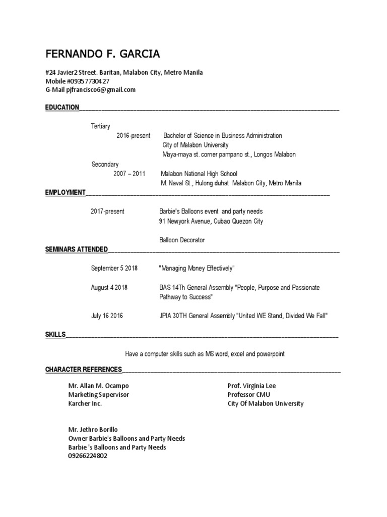 PJ Resume 3.0 | PDF | Career & Growth