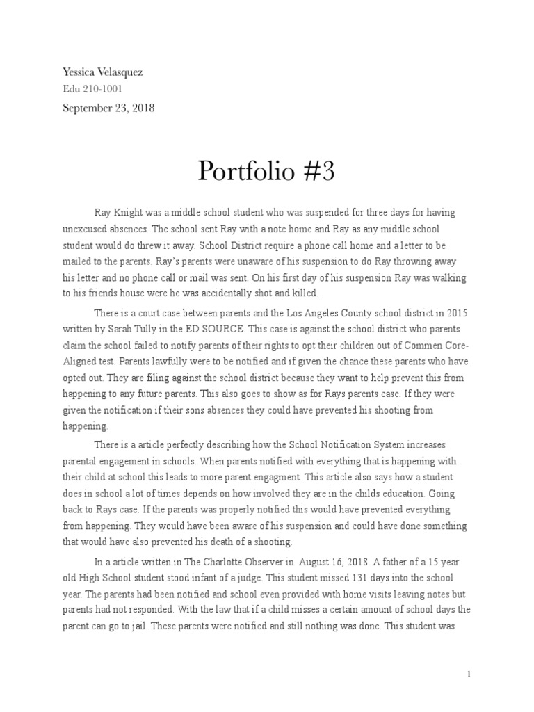 Edu 210 Artifact 3 | PDF | Violence