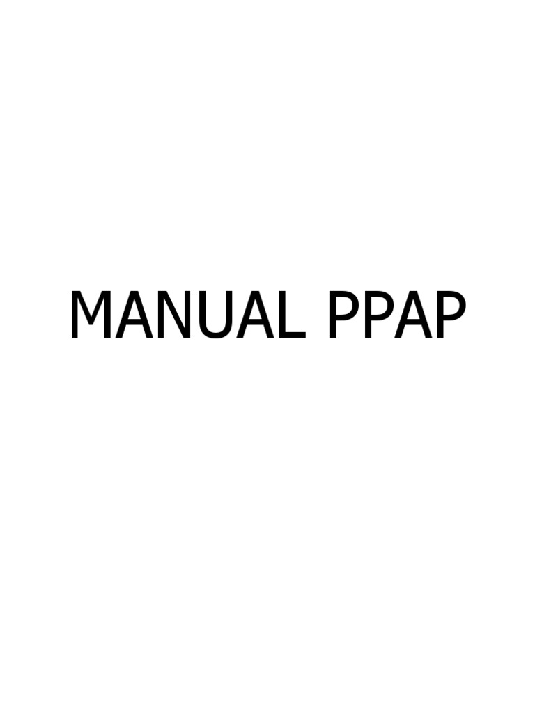Manual de Proceso PPAP | PDF | Diseño