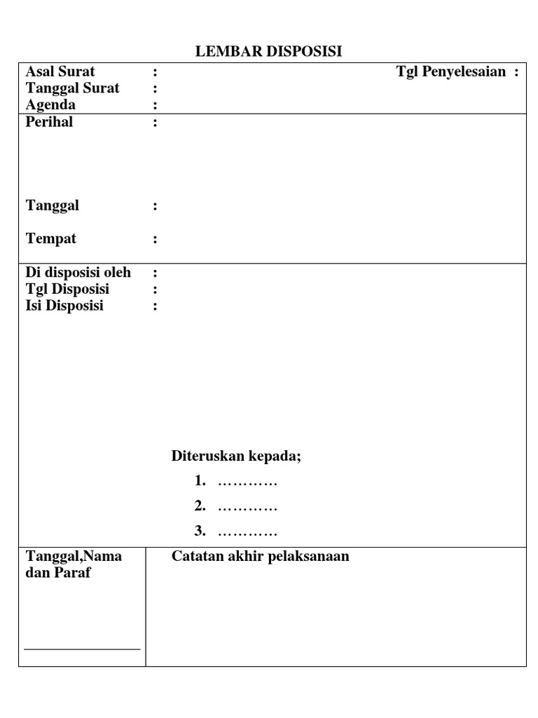 Lembar Disposisi | PDF | Sains & Matematika