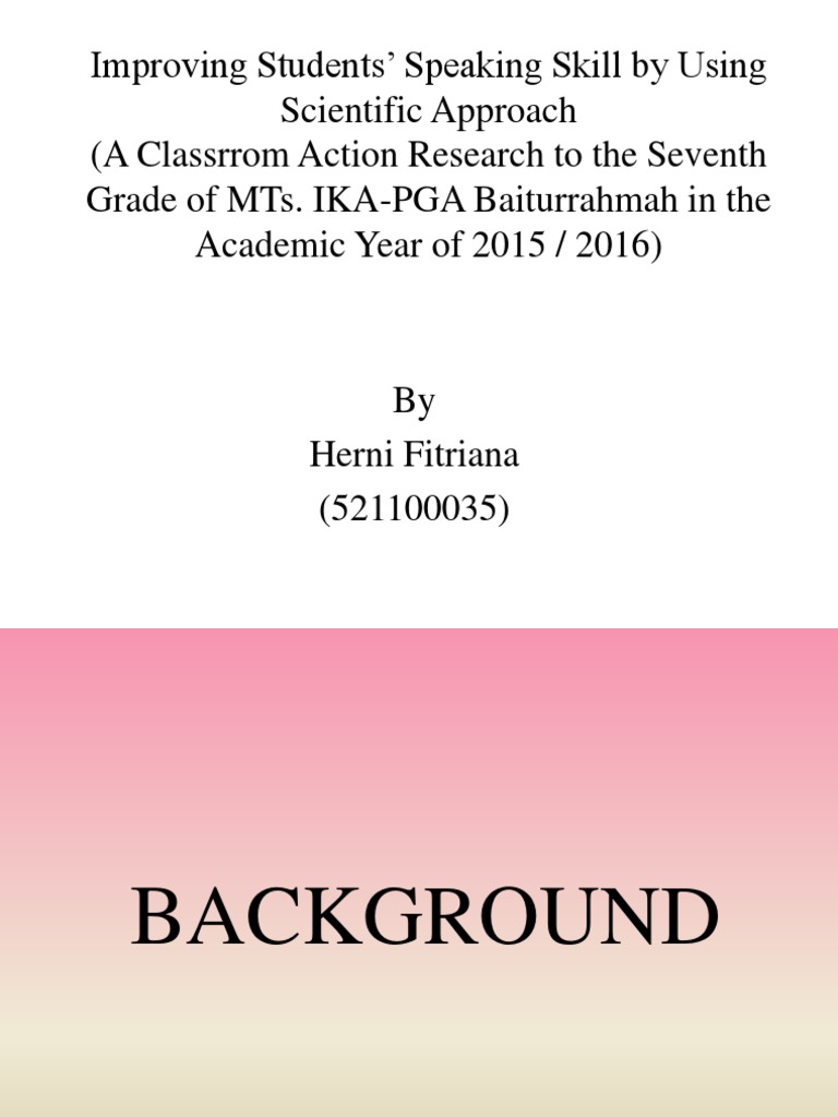 Presentation Classroom Action Research | PDF | Scientific Method ...