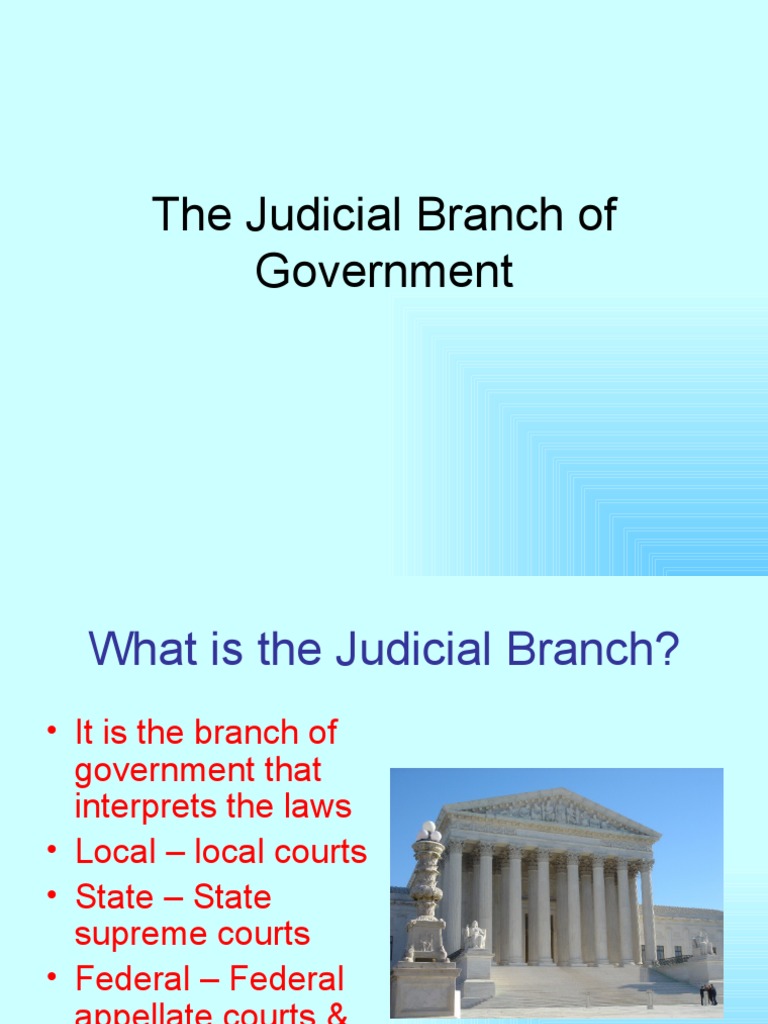The Judicial Branch of Government | PDF
