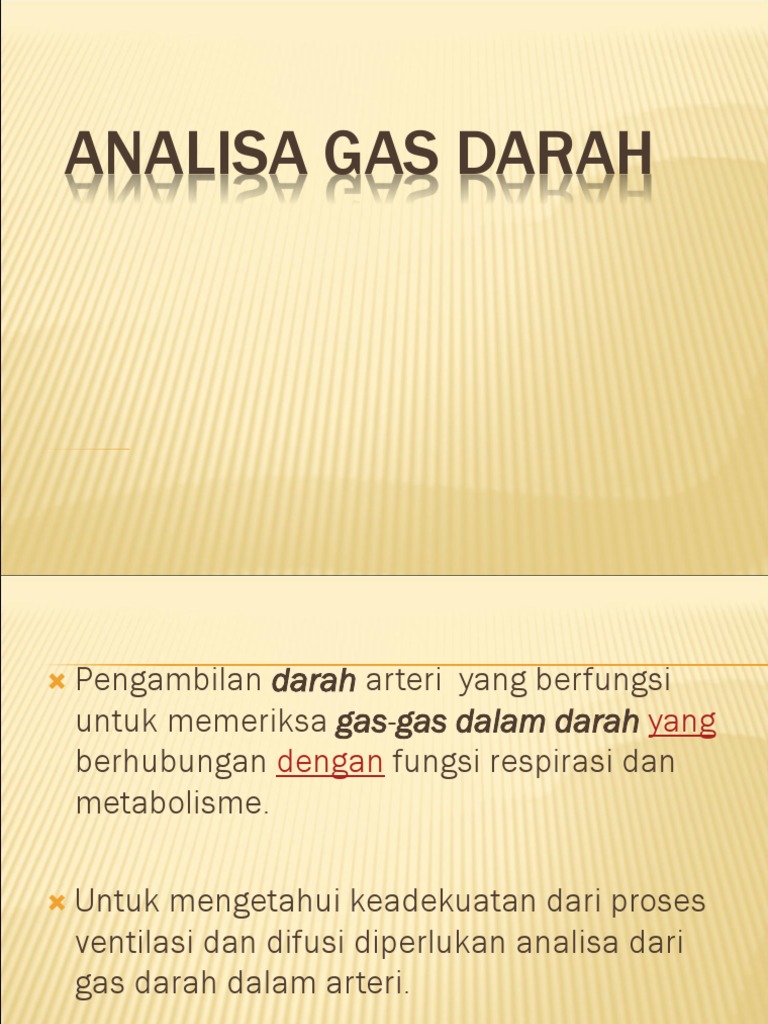 Analisa Gas Darah | PDF