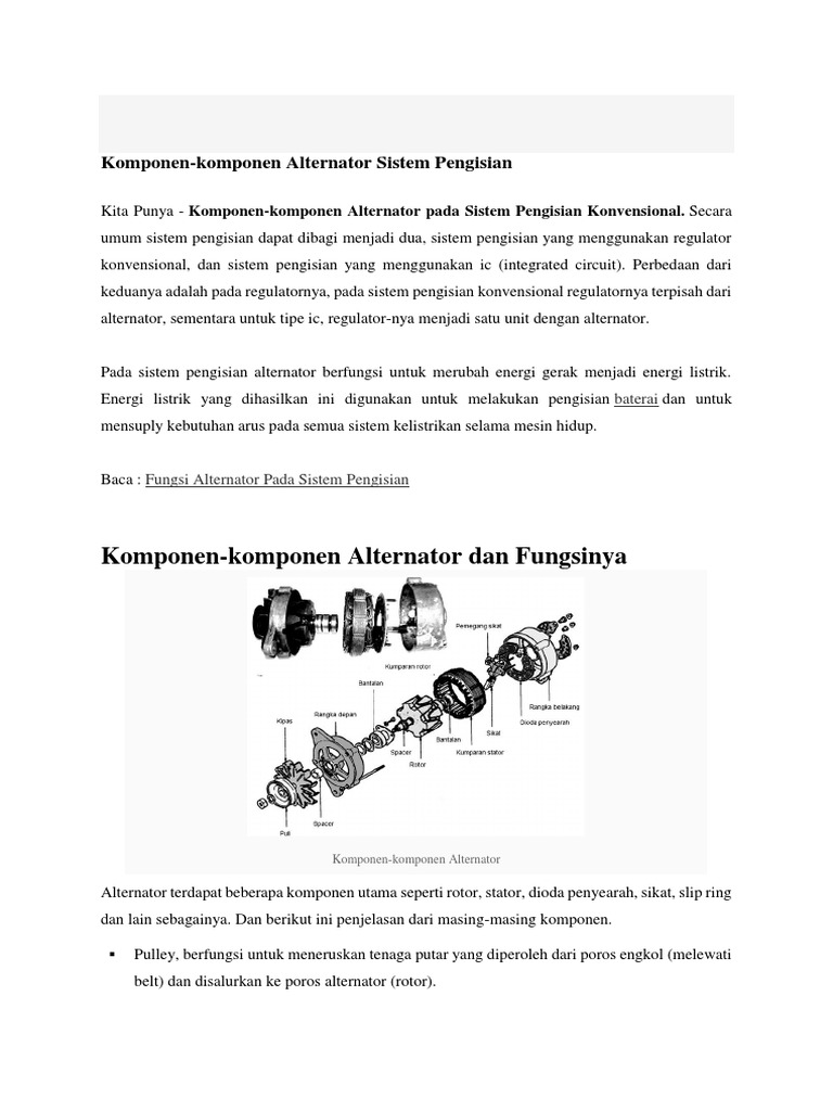 Komponen Alternator | PDF