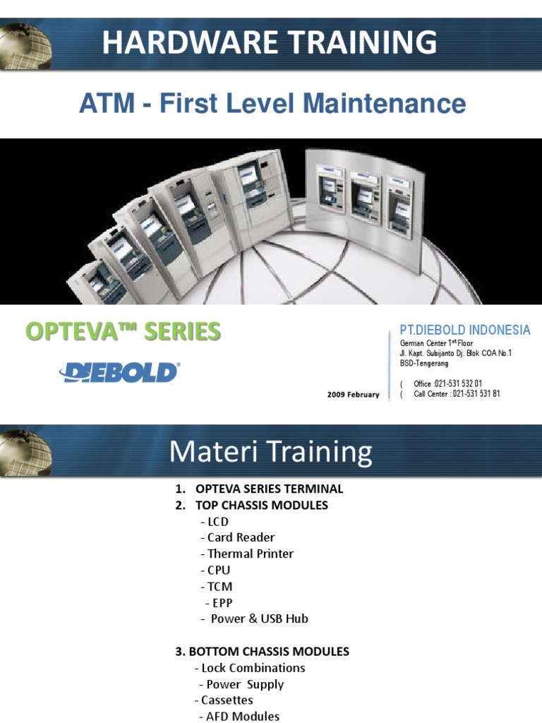 Hardware Training: ATM - First Level Maintenance | PDF | Computer ...