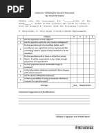 Validation Sheet For Research Questionnaire | PDF
