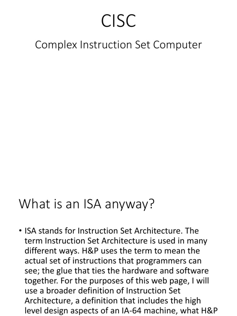 CISC Features New | PDF | Central Processing Unit | Integrated Circuit