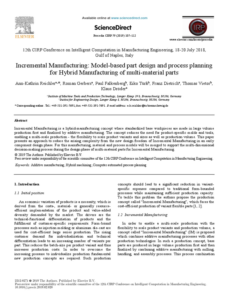 Sciencedirect Sciencedirect Sciencedirect | PDF | 3 D Printing | Design