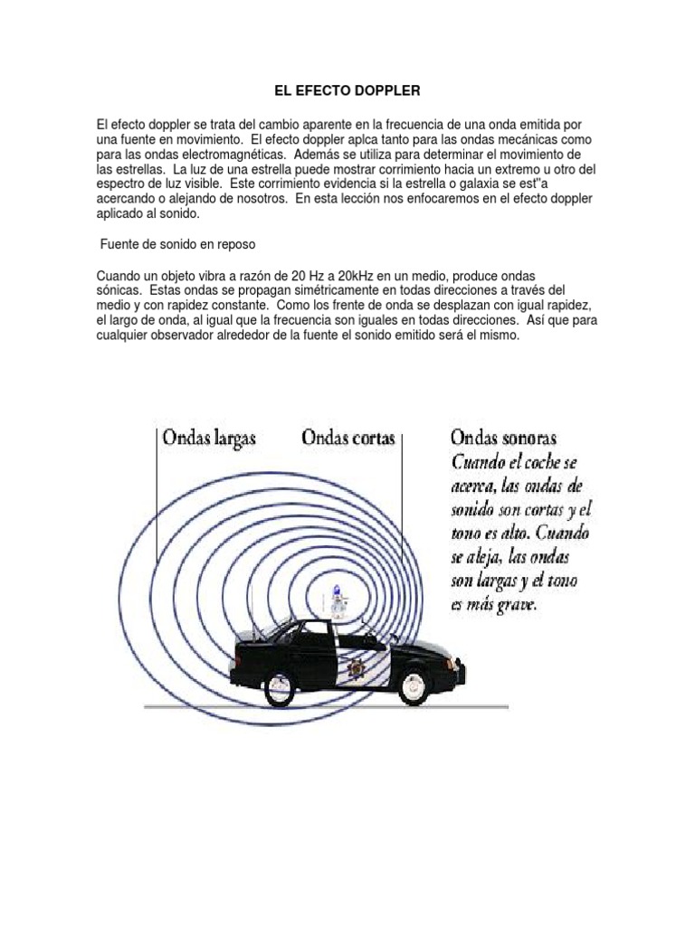 El Efecto Doppler | PDF | Efecto Doppler | Velocidad