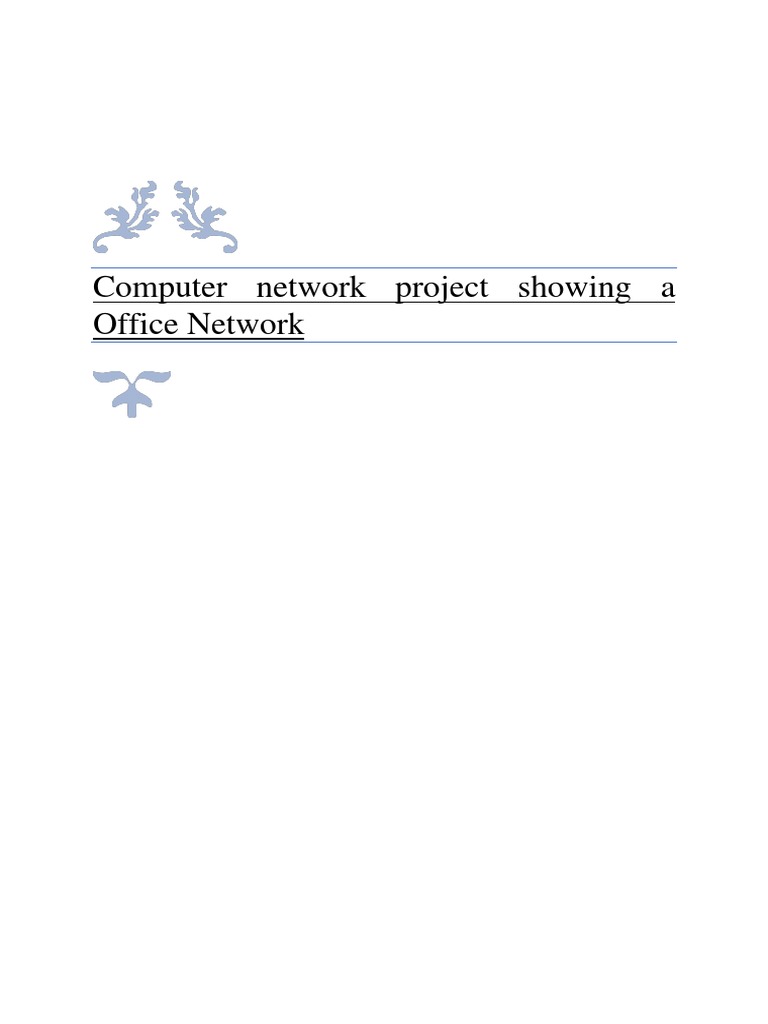 Computer Network Project Showing A Office Network | PDF | Router ...
