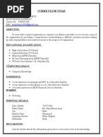 Simple Bio Data Format | PDF