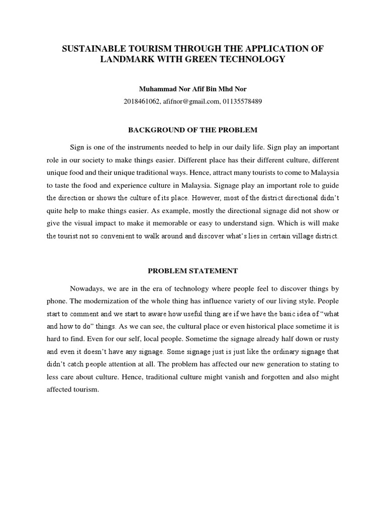 Sustainable Tourism Through The Application of District Directional ...