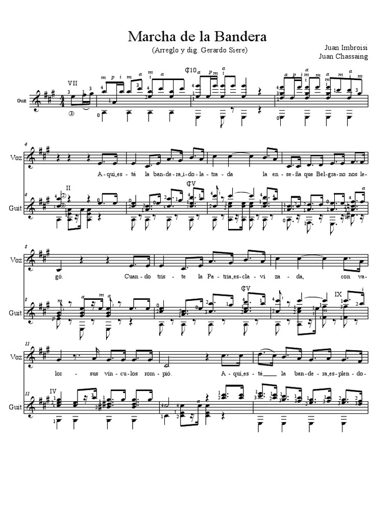 Marcha Bandera Arreglo | PDF