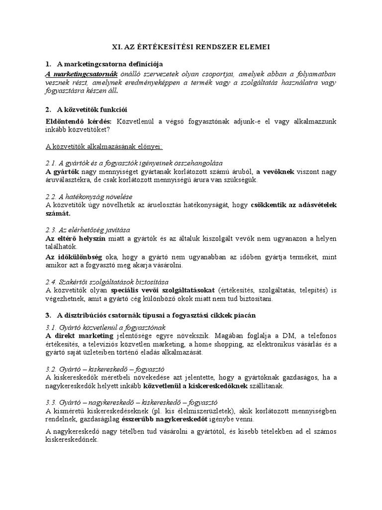 Elosztási Csatornák | PDF