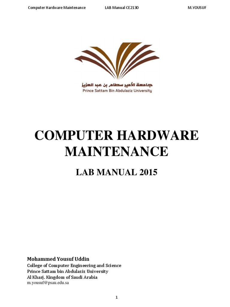 Computer Hardware Maintenance PDF | PDF | Personal Computers | Bios