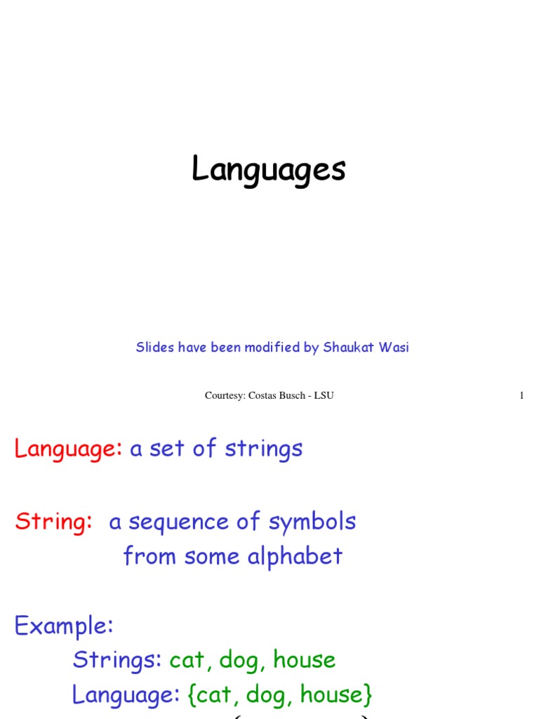 An Introduction to Formal Languages and Their Properties | PDF ...