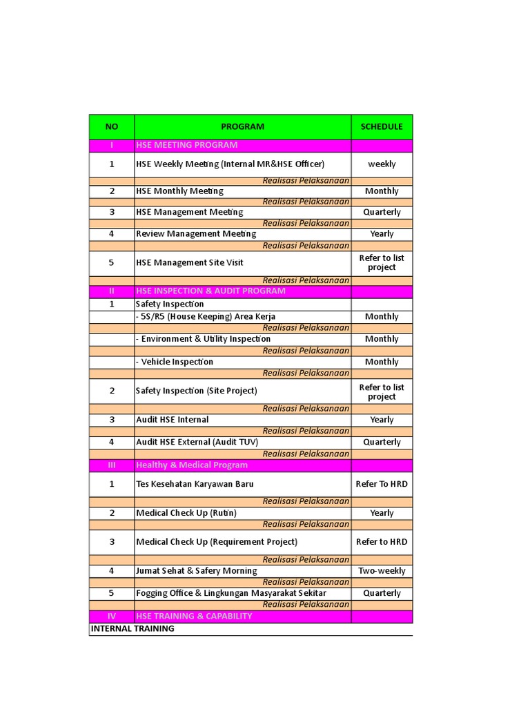 General Program HSE | PDF | Safety | Business