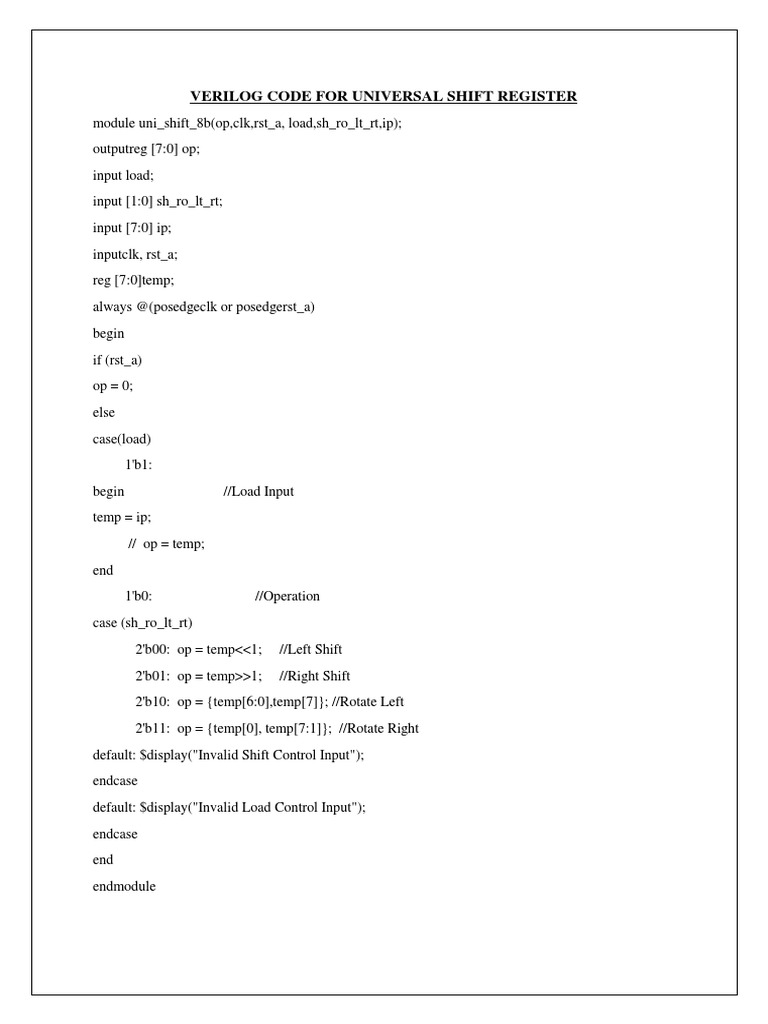 Verilog Coding For Digital System | PDF | Electronic Design ...
