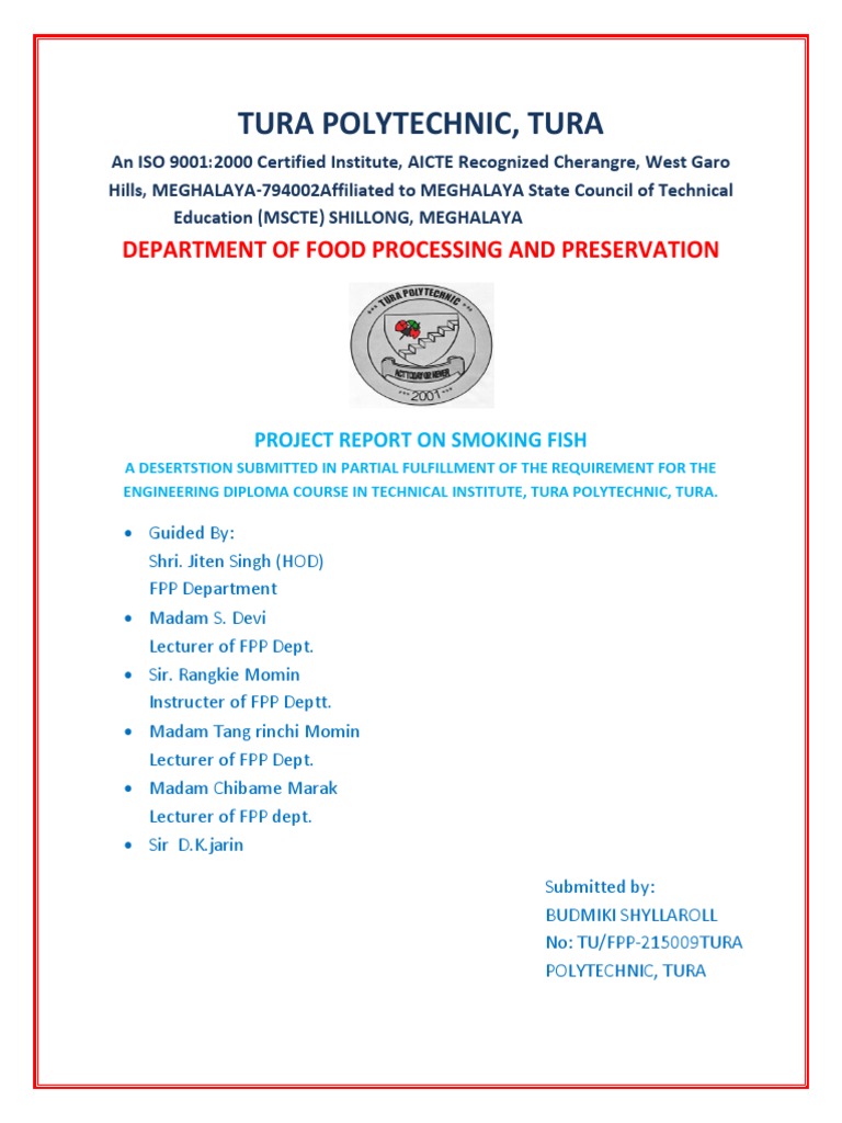 Tura Polytechnic, Tura: Department of Food Processing and Preservation ...