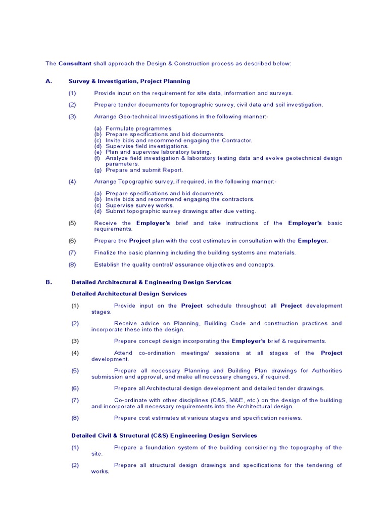 Design and Construction Approach Methodology | PDF | Specification ...