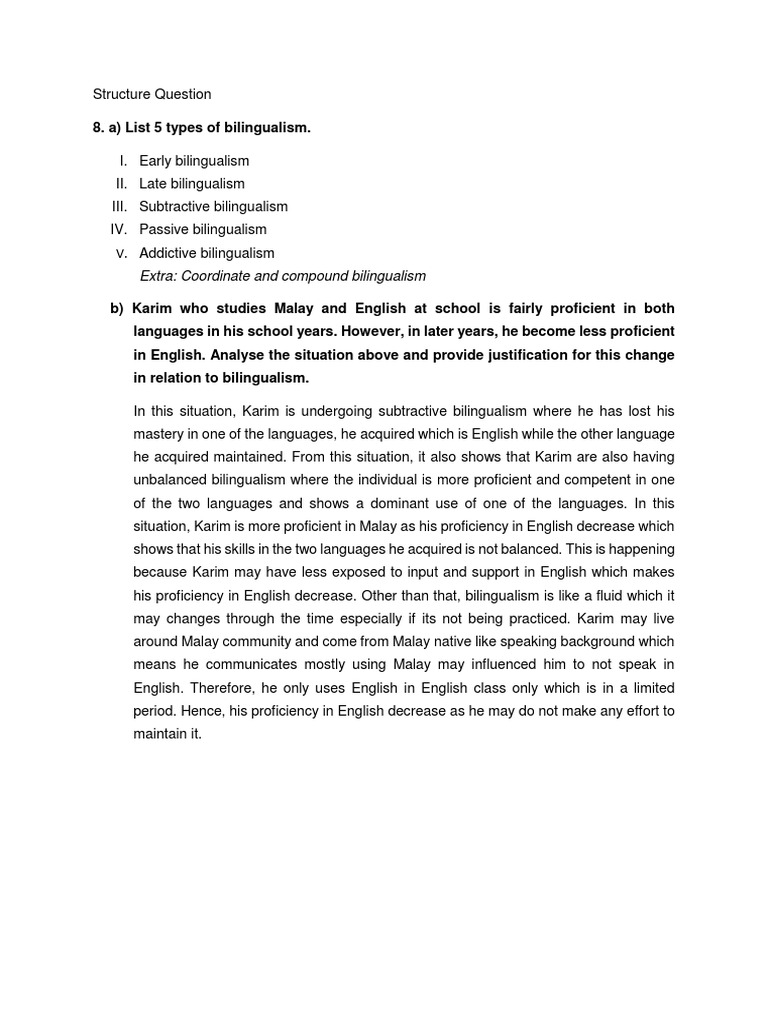 Extra: Coordinate and Compound Bilingualism | PDF | Multilingualism ...