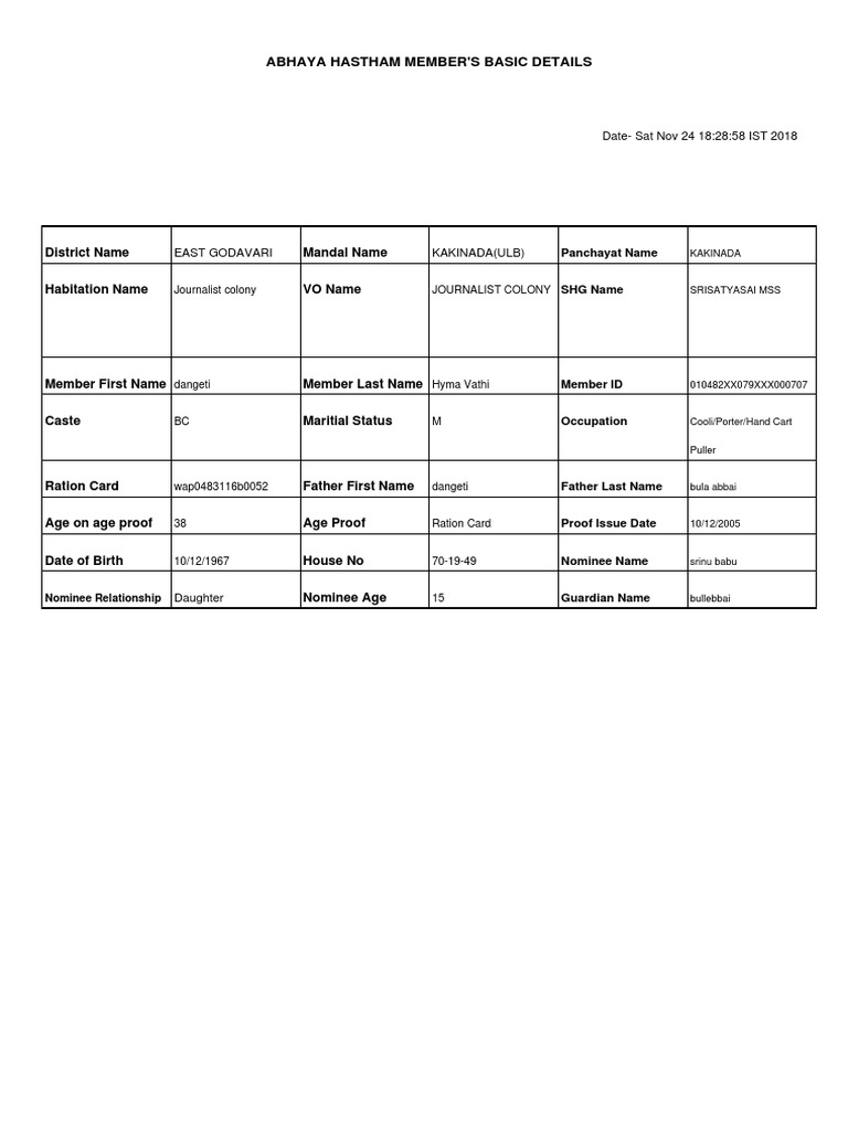 Basic Details PDF | PDF