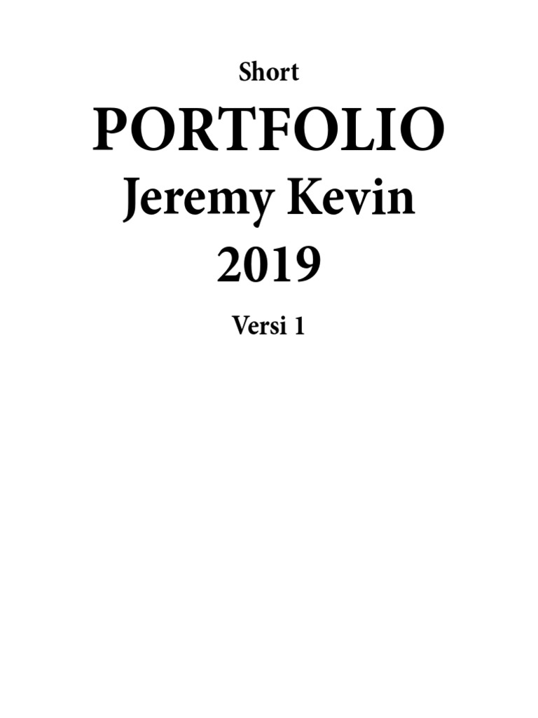 Short Portfolio 2019 Versi 1 | PDF