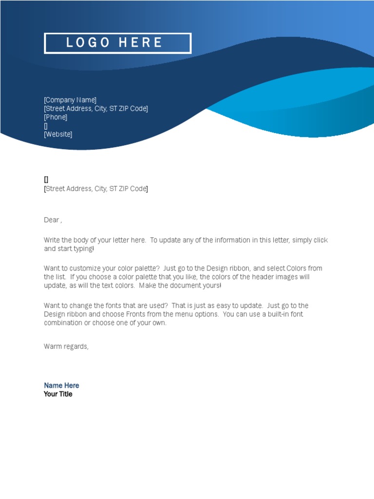 Customizable Letter Template Guide | PDF