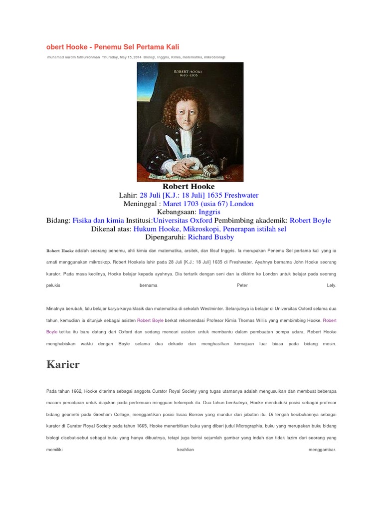 Robert Hooke | PDF