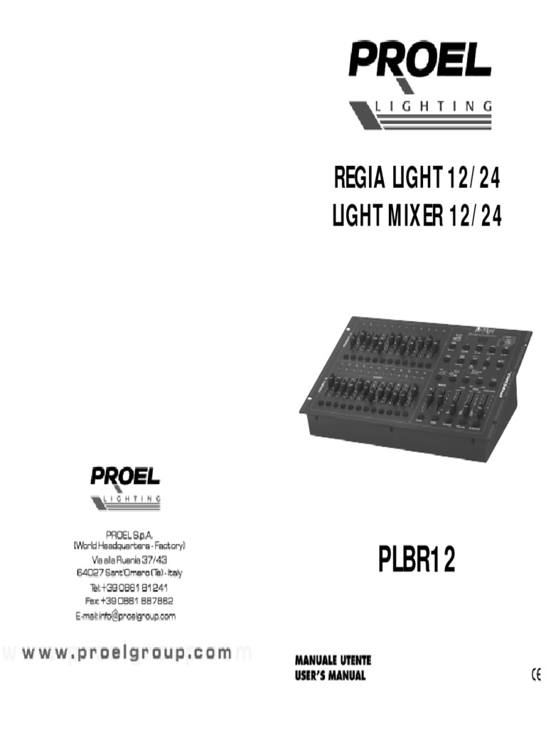 User Manual Proel PLBR12 | PDF | Computer Standards | Sound