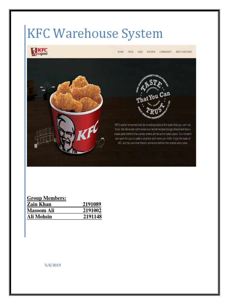 KFC Warehouse System | PDF | Foods | Food And Drink